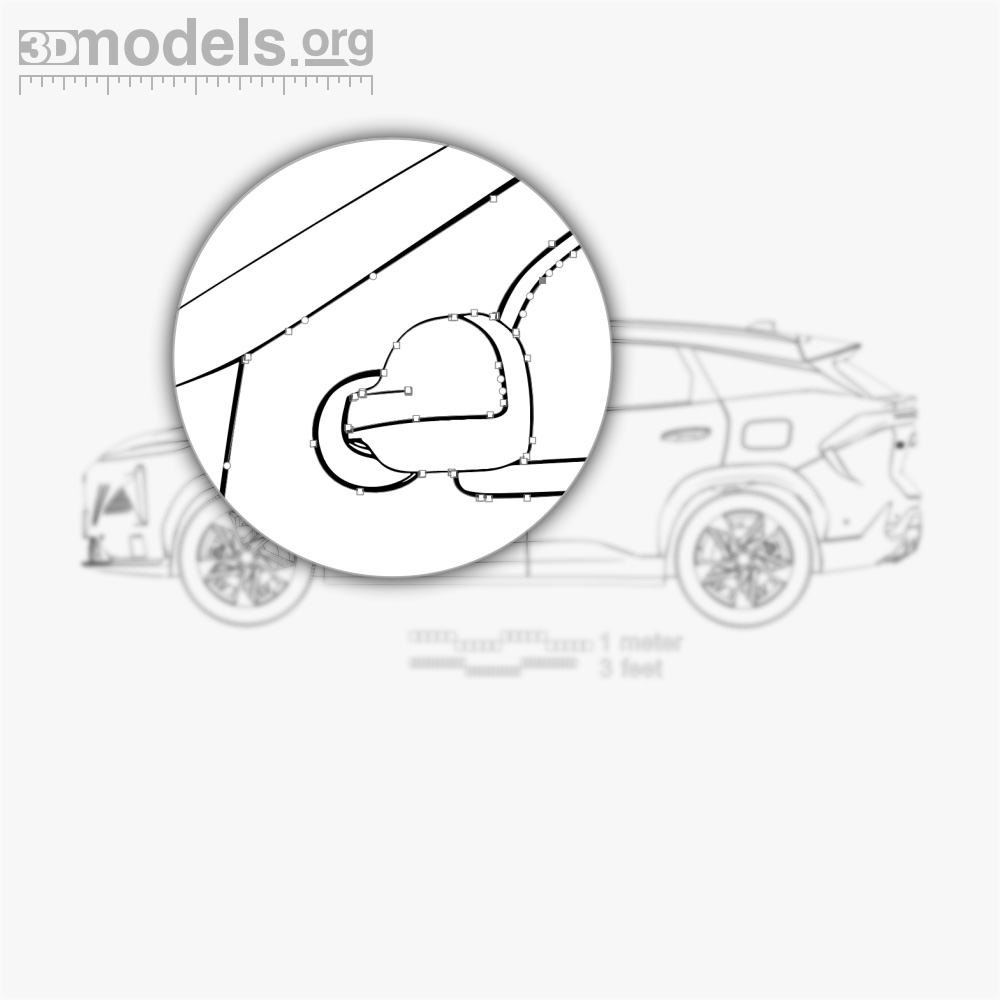 Geely Galaxy L7 Hybrid 2025 Vector Blueprint - 3DModels.org