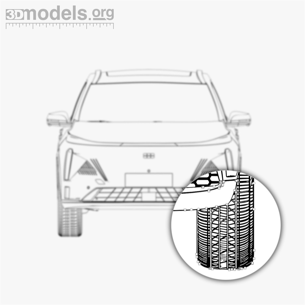 Geely Galaxy L7 Hybrid 2025 Vector Blueprint - 3DModels.org