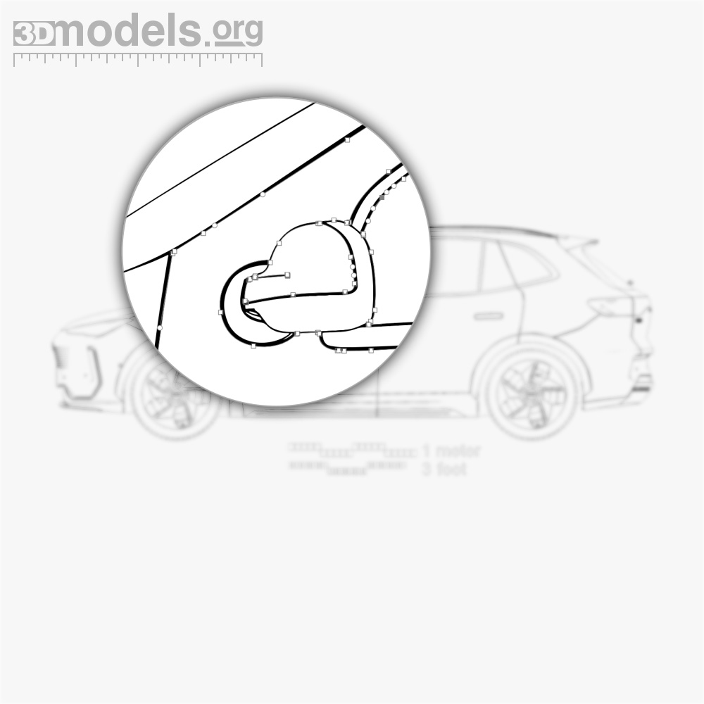 Geely Galaxy E5 2025 Vector Blueprint - 3DModels.org