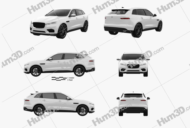 Generic SUV 2018 Blueprint Template - 3DModels.org