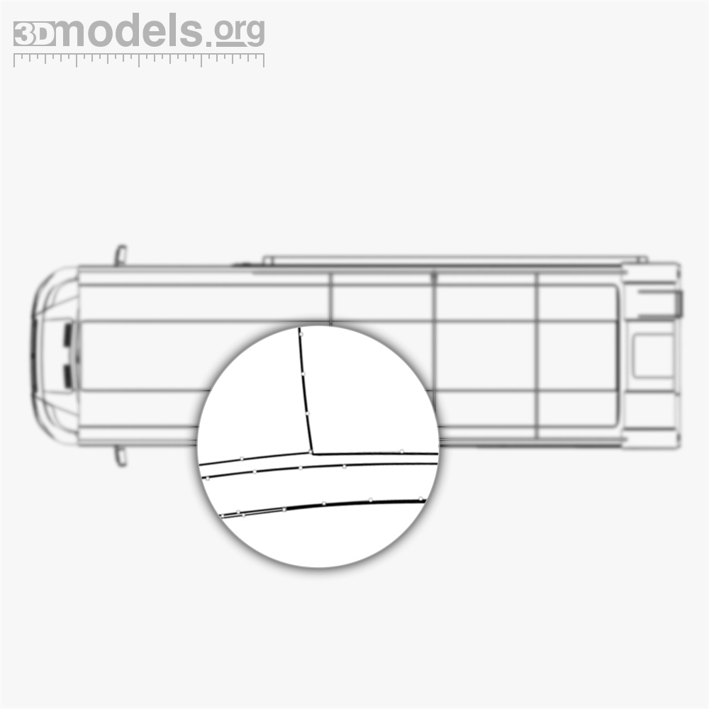 Generic Camper van 2022 Vector Blueprint - 3DModels.org