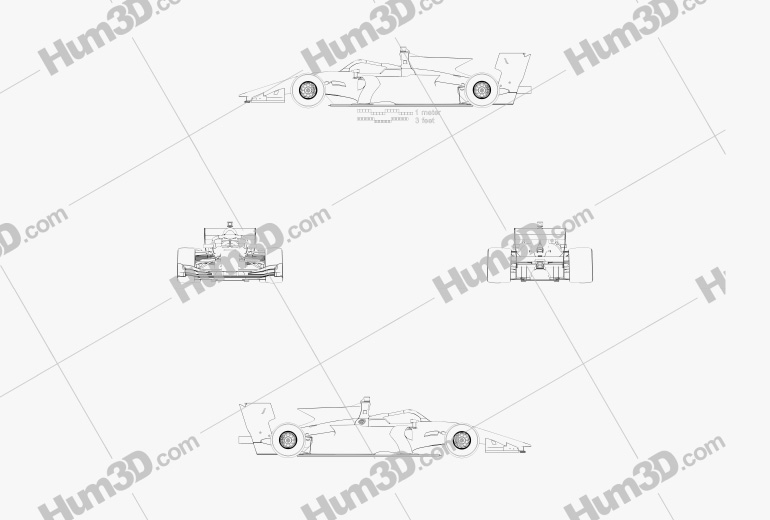 Generic Super Formula One car 2019 도면 - 3DModels.org
