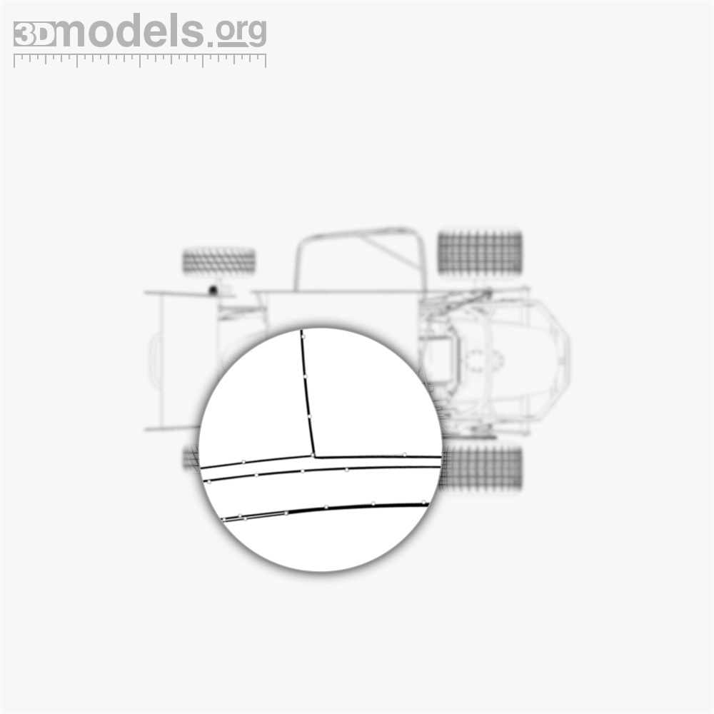 Generic Hyper-Racing Micro Sprint 2025 Vector Blueprint - 3DModels.org