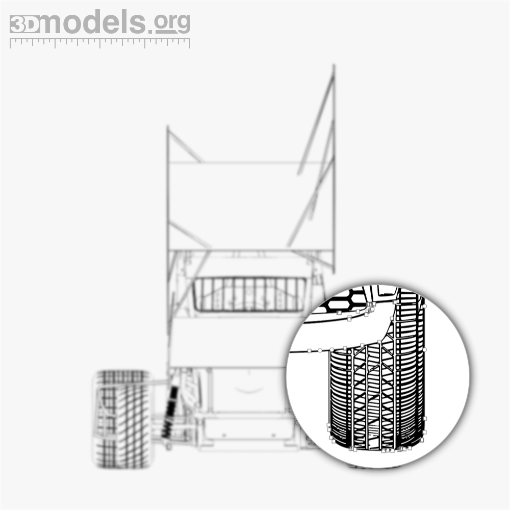 Generic Hyper-Racing Micro Sprint 2025 Vector Blueprint - 3DModels.org