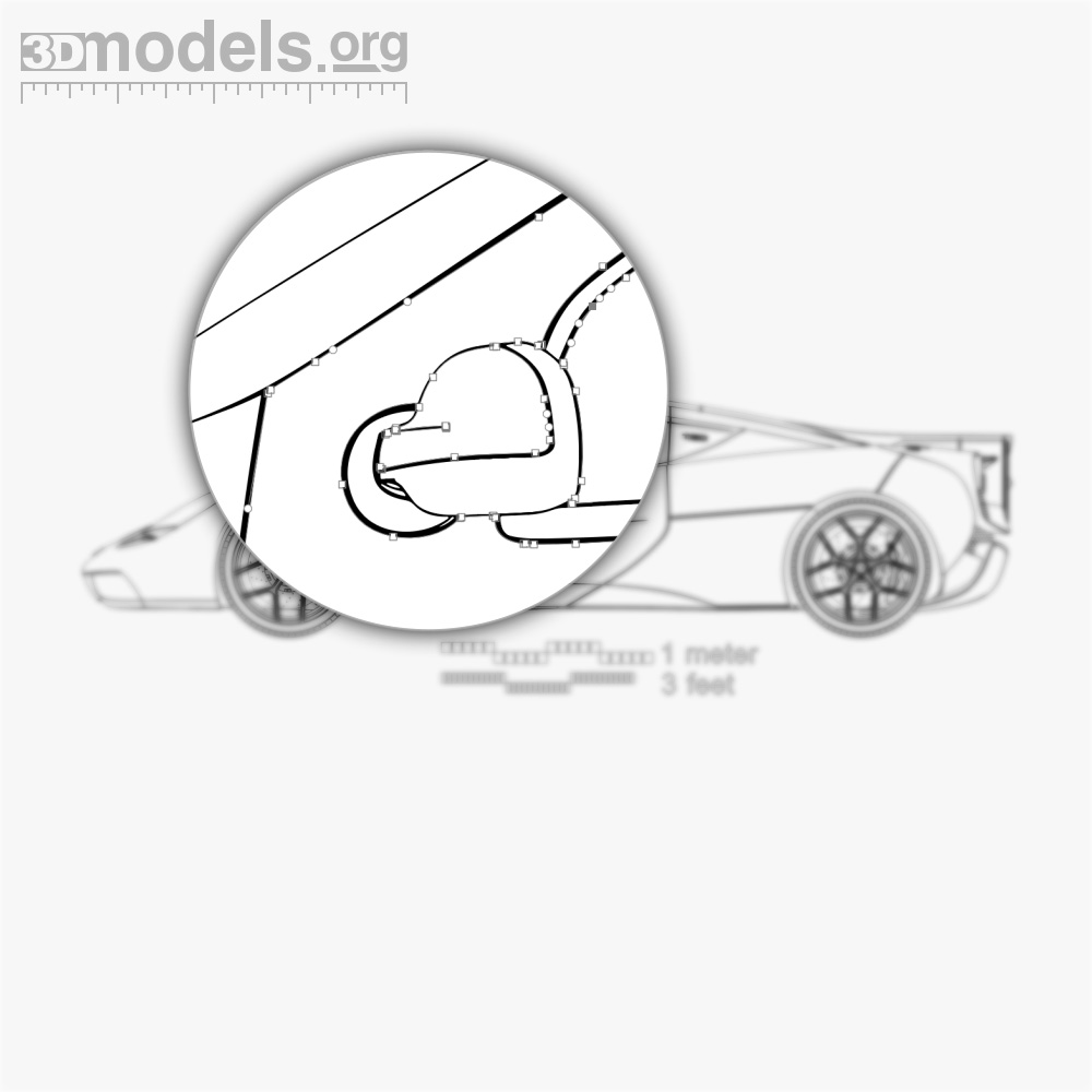 Gordon Murray T.50 2023 Vector Blueprint - 3DModels.org