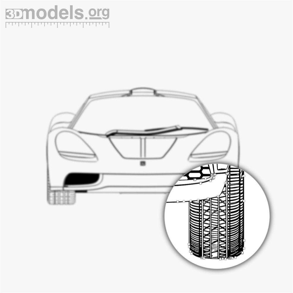 Gordon Murray T.50 2023 Vector Blueprint - 3DModels.org