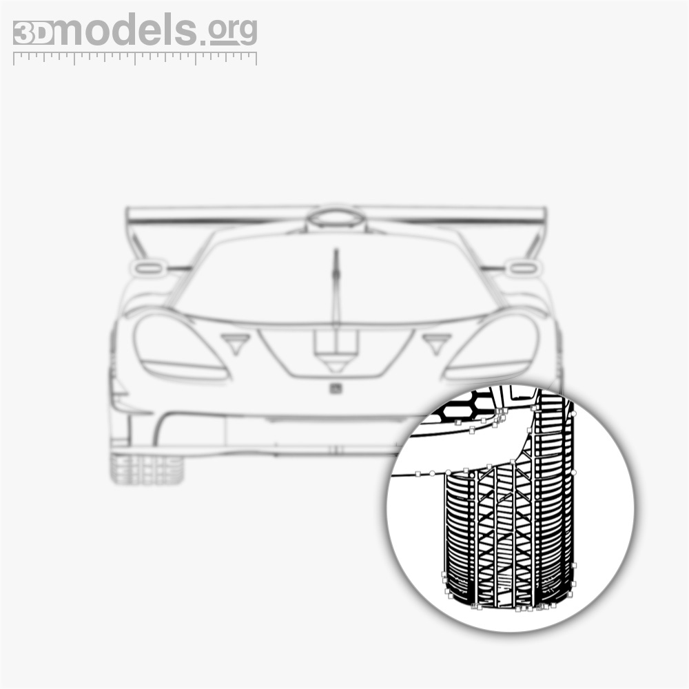 Gordon Murray T.50s Niki Lauda 2024 Vector Blueprint - 3DModels.org