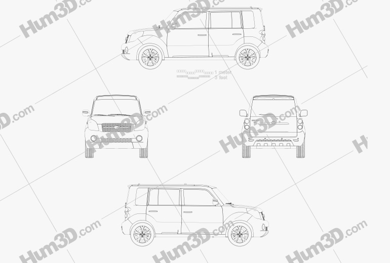 Great Wall Haval M2 2015 Blueprint - 3DModels.org