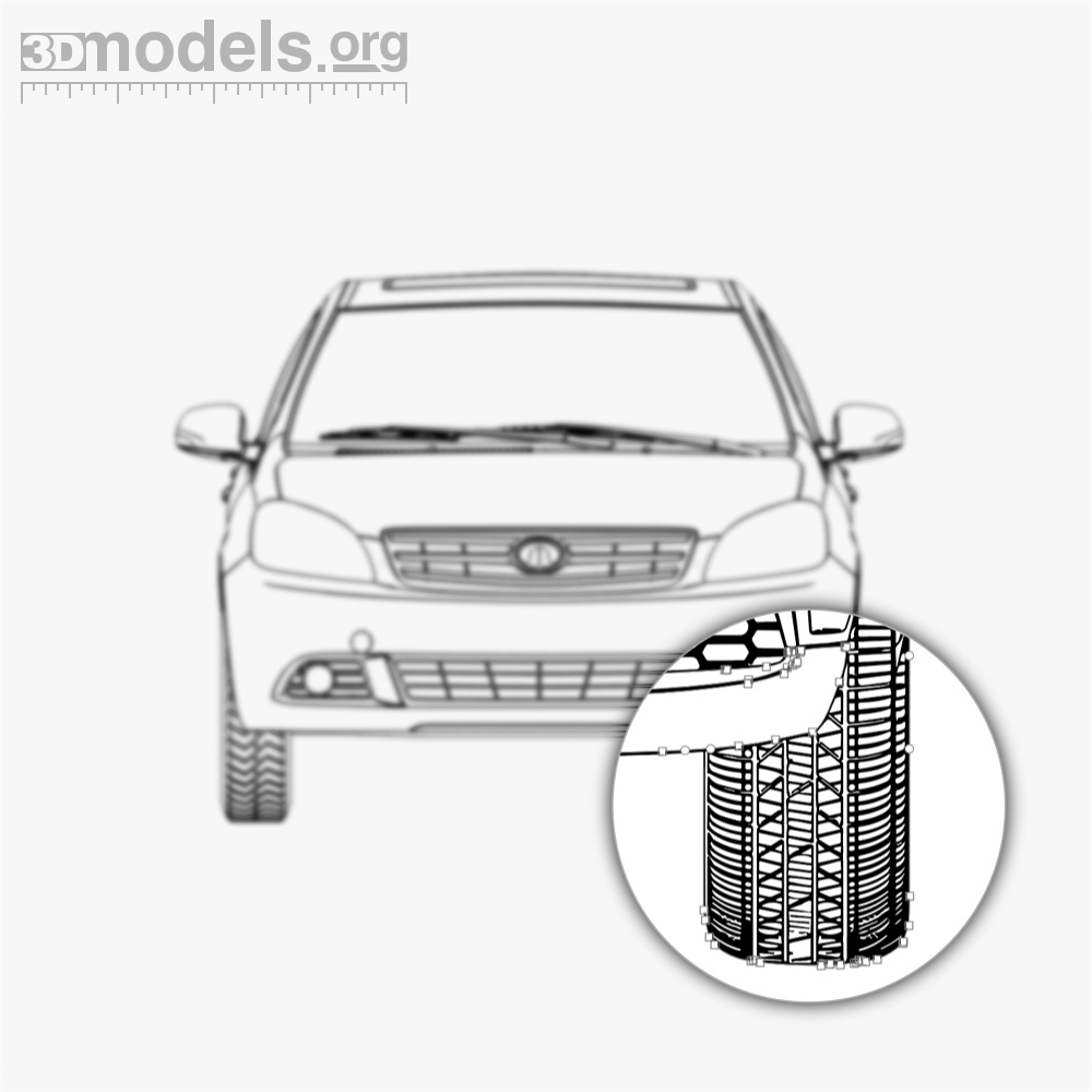 Great Wall Voleex C30 2014 Vector Blueprint - 3DModels.org