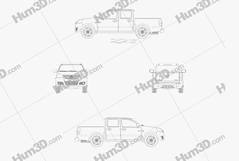 Great Wall Wingle 2010 Plano - 3DModels.org