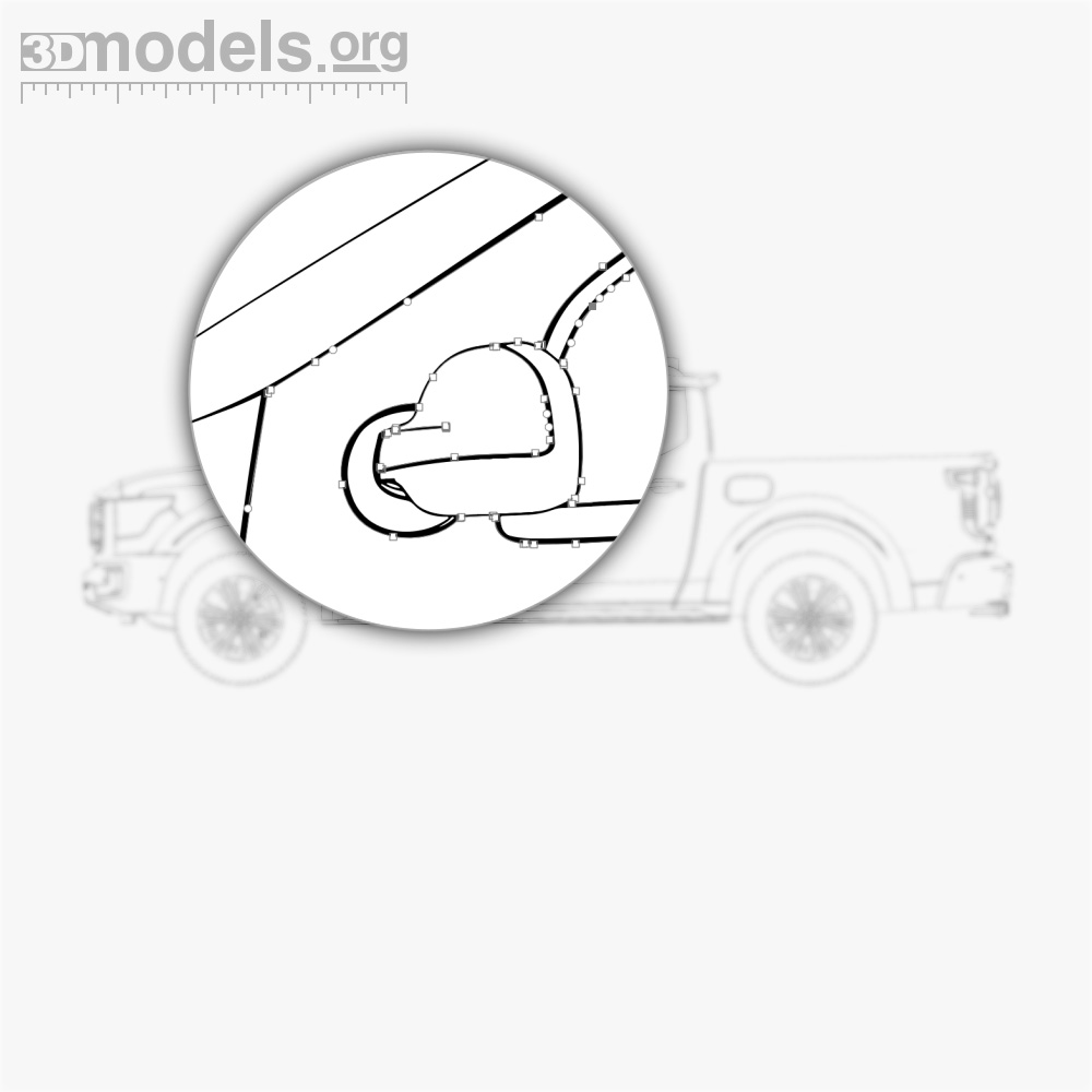 Great Wall P-series P500 Double Cab 2025 Vector Blueprint - 3DModels.org