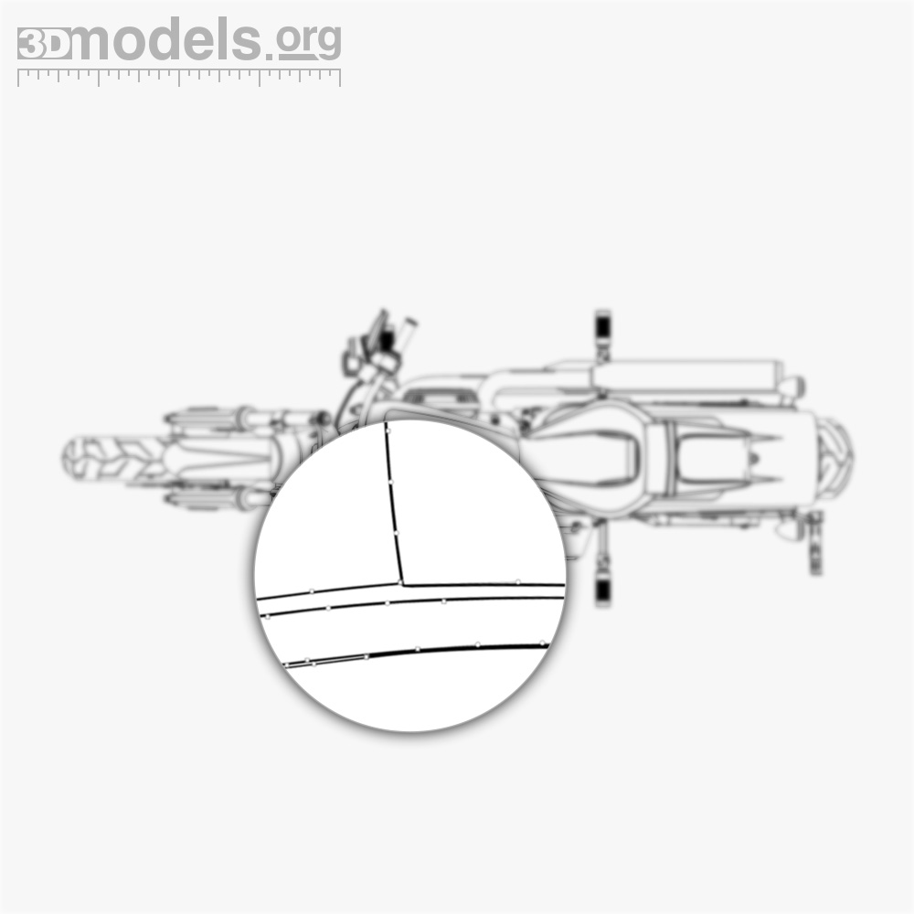 Harley-Davidson FXBRS Breakout 114 2018 Vector Blueprint - 3DModels.org
