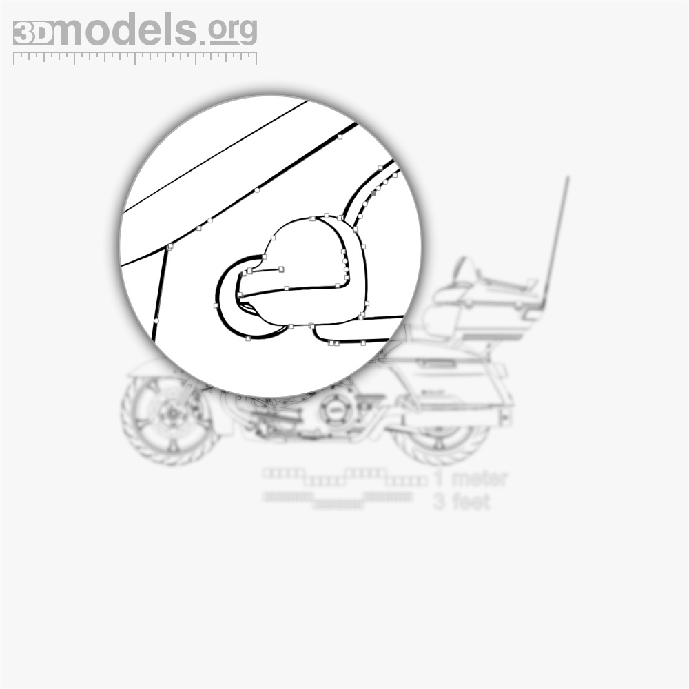Harley-Davidson CVO limited 2020 Vector Blueprint - 3DModels.org