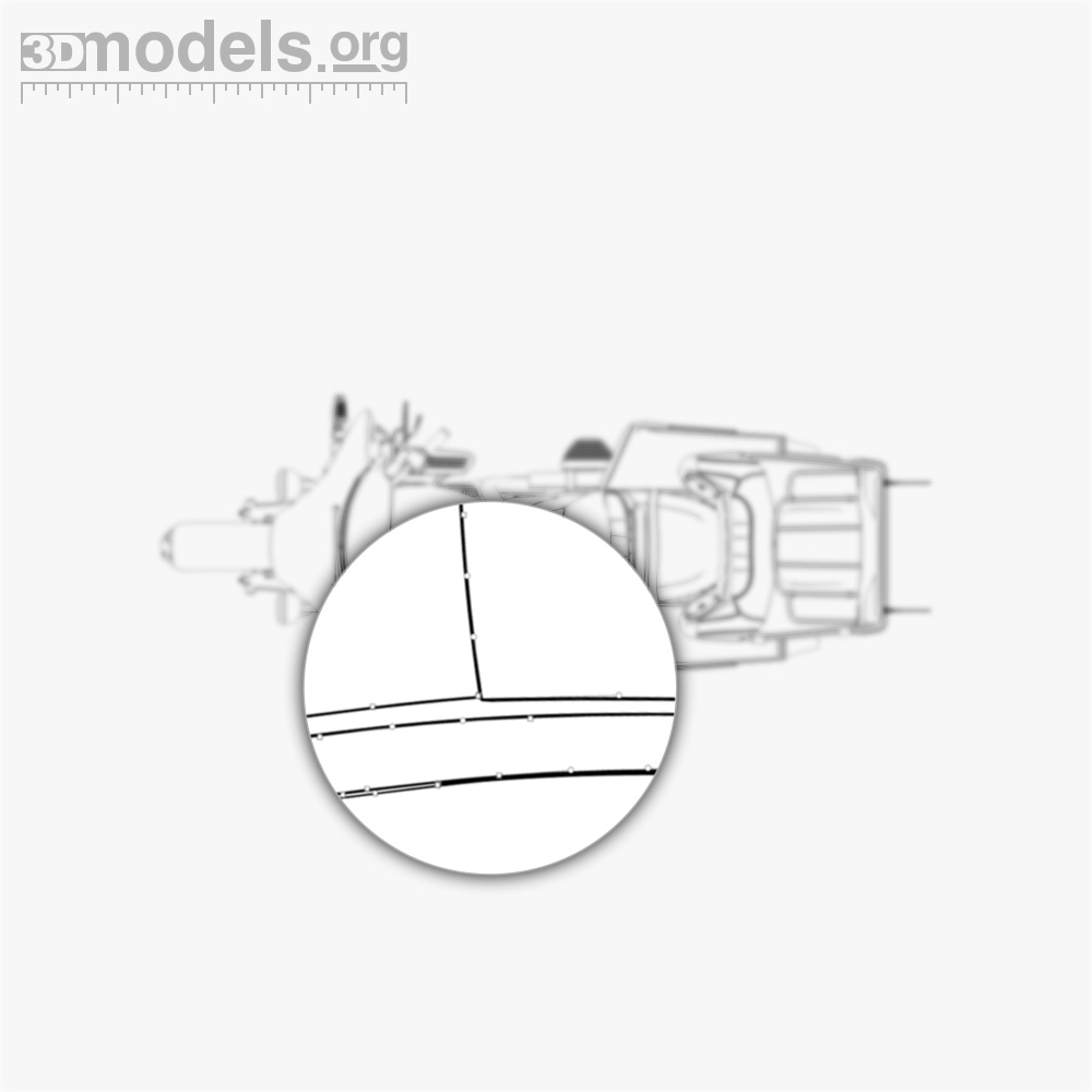 Harley-Davidson CVO limited 2020 Vector Blueprint - 3DModels.org