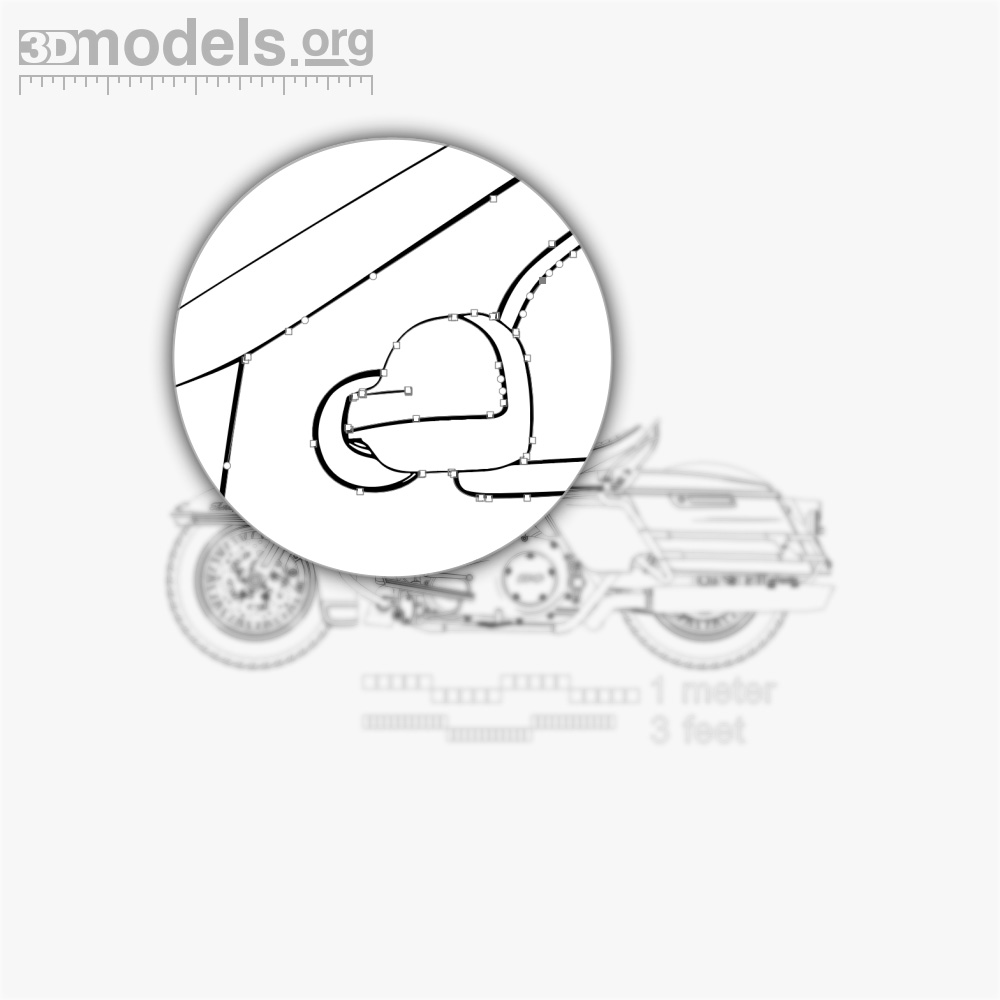 Harley Davidson Electra Glide Highway King 2025 Vector Blueprint ...