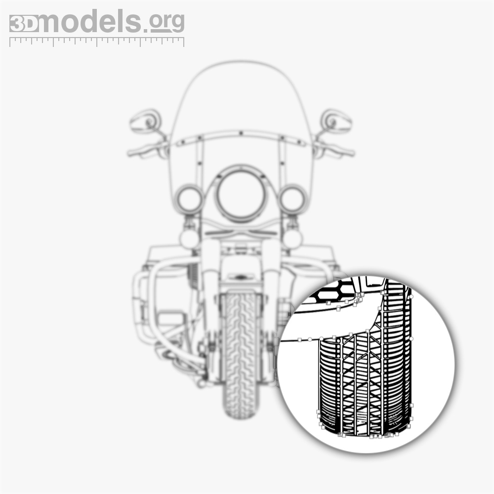 Harley Davidson Electra Glide Highway King 2025 Vector Blueprint ...