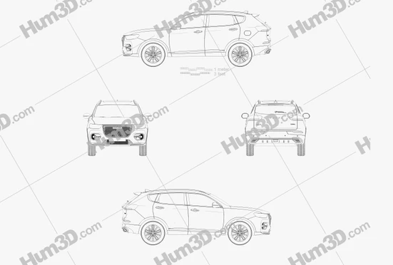 Haval blueprints Download in PNG - 3DModels.org