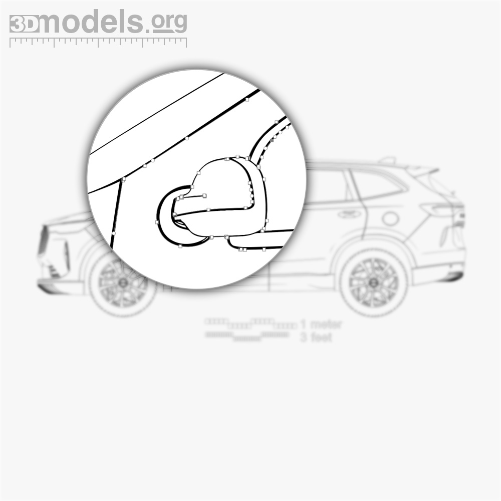 Haval H6 Premium 2023 Vector Blueprint - 3DModels.org