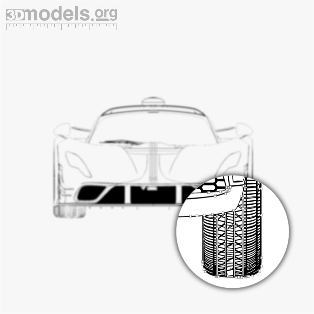 Hennessey Venom F5 M Roadster 2025 Vector Blueprint - 3DModels.org