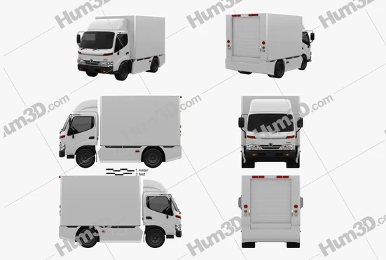 Hino blueprints Download in PNG - 3DModels.org