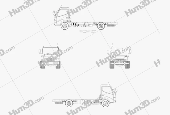Hino blueprints Download in PNG - 3DModels.org