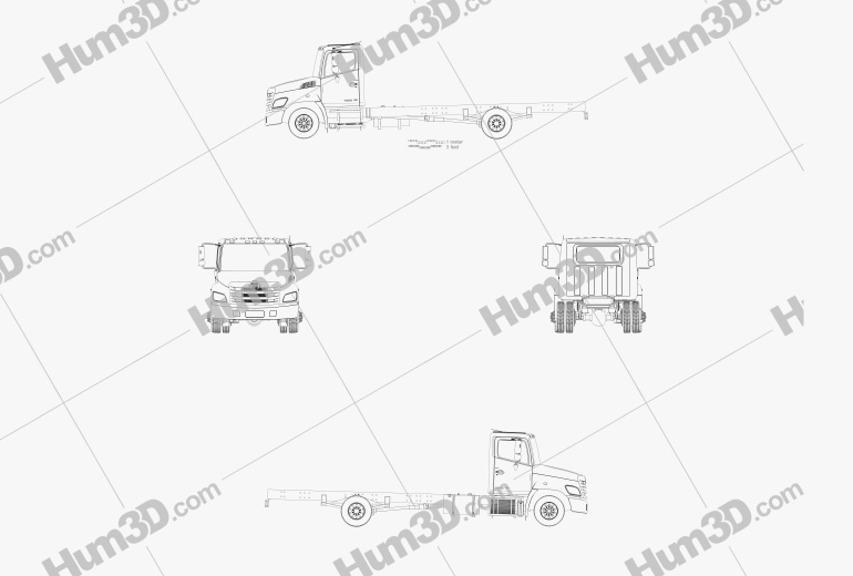 Chassis truck blueprints Download in PNG - 9페이지 - 3DModels.org