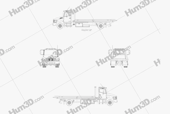 Tow truck blueprints Download in PNG - 3DModels.org