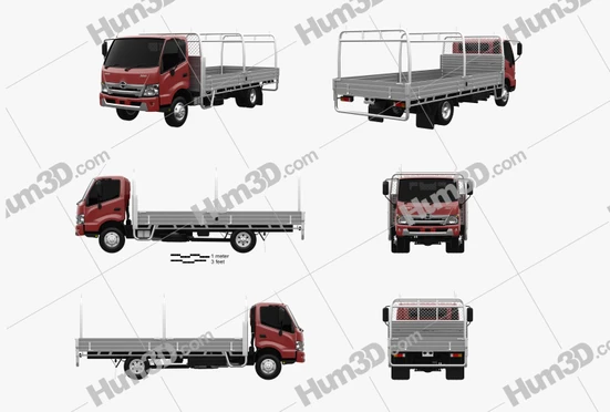 Hino blueprints Download in PNG - 3DModels.org