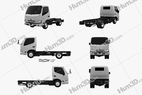 Hino blueprints Download in PNG - 3DModels.org