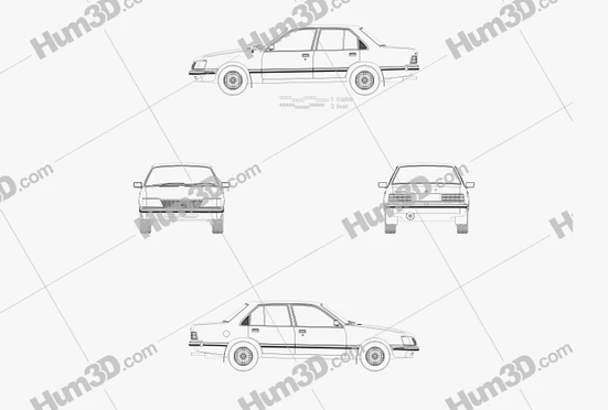 Holden Commodore blueprints Download in PNG - 3DModels.org