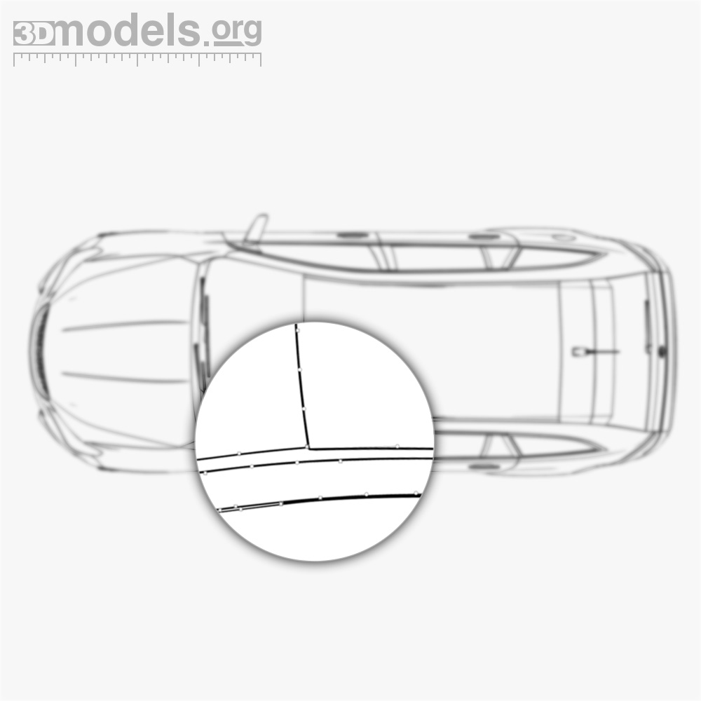 Holden Commodore Evoke sportwagon 2016 Vector Blueprint - 3DModels.org