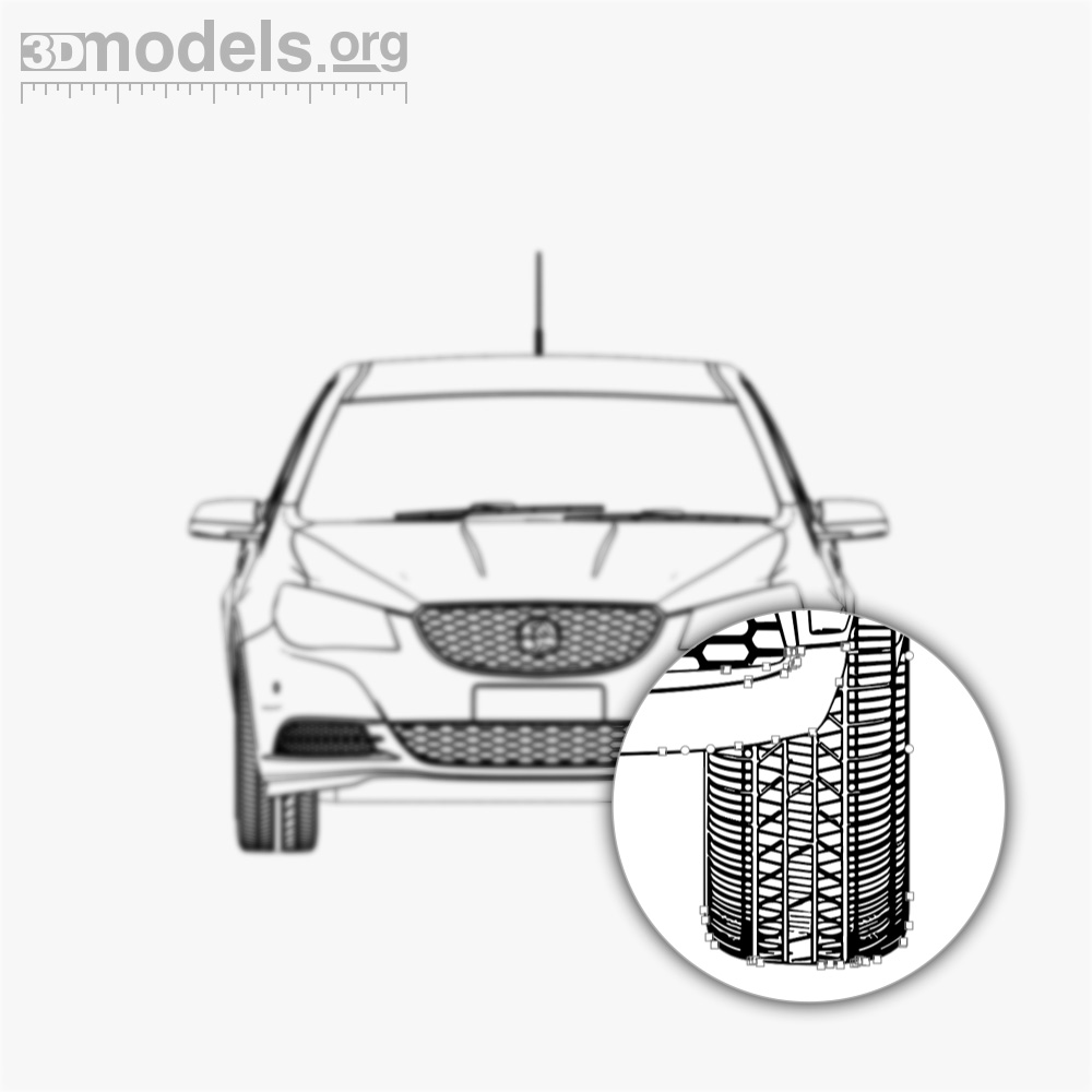 Holden Commodore Evoke sportwagon 2016 Vector Blueprint - 3DModels.org