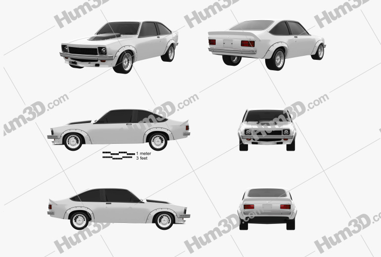 Holden Torana A9X 1976 Blueprint Template - 3DModels.org