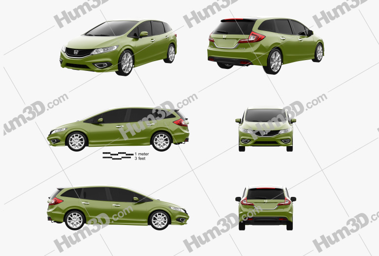 Honda Jade 2016 Blueprint Template - 3DModels.org