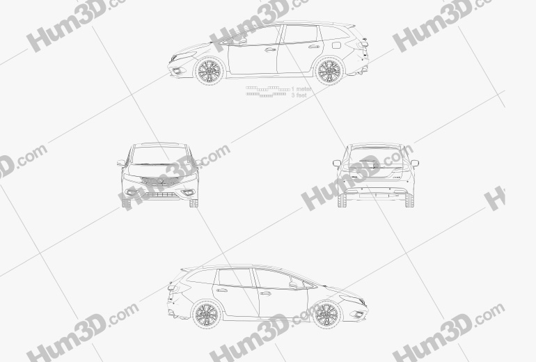 Honda Jade 2016 Blueprint - 3DModels.org