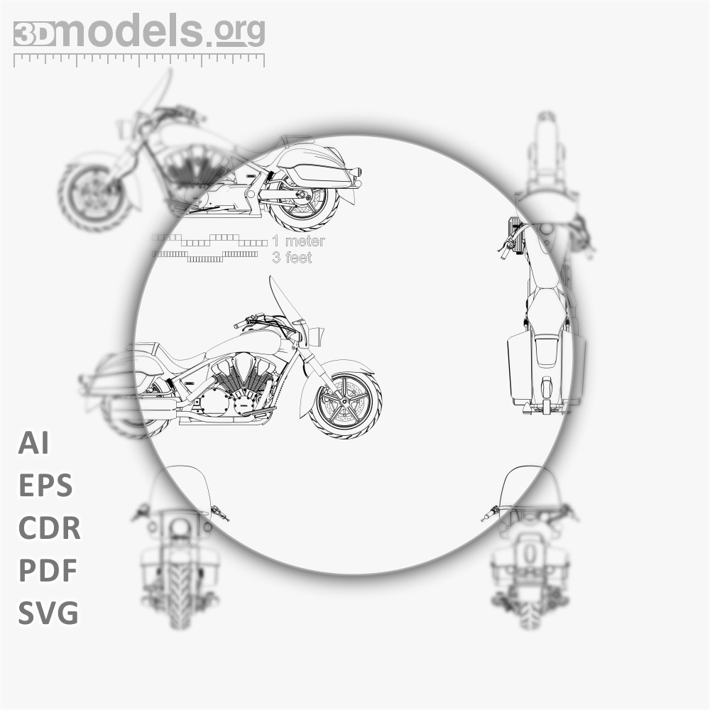 Honda Interstate 2013 Vector Blueprint - 3DModels.org