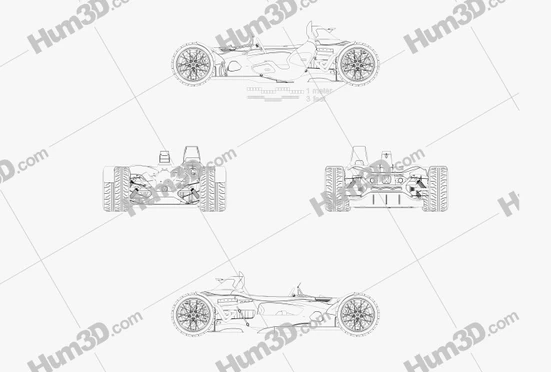Roadster blueprints Download in PNG - 3DModels.org