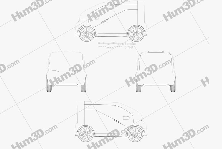 Honda NeuV 2018 Blueprint - 3DModels.org