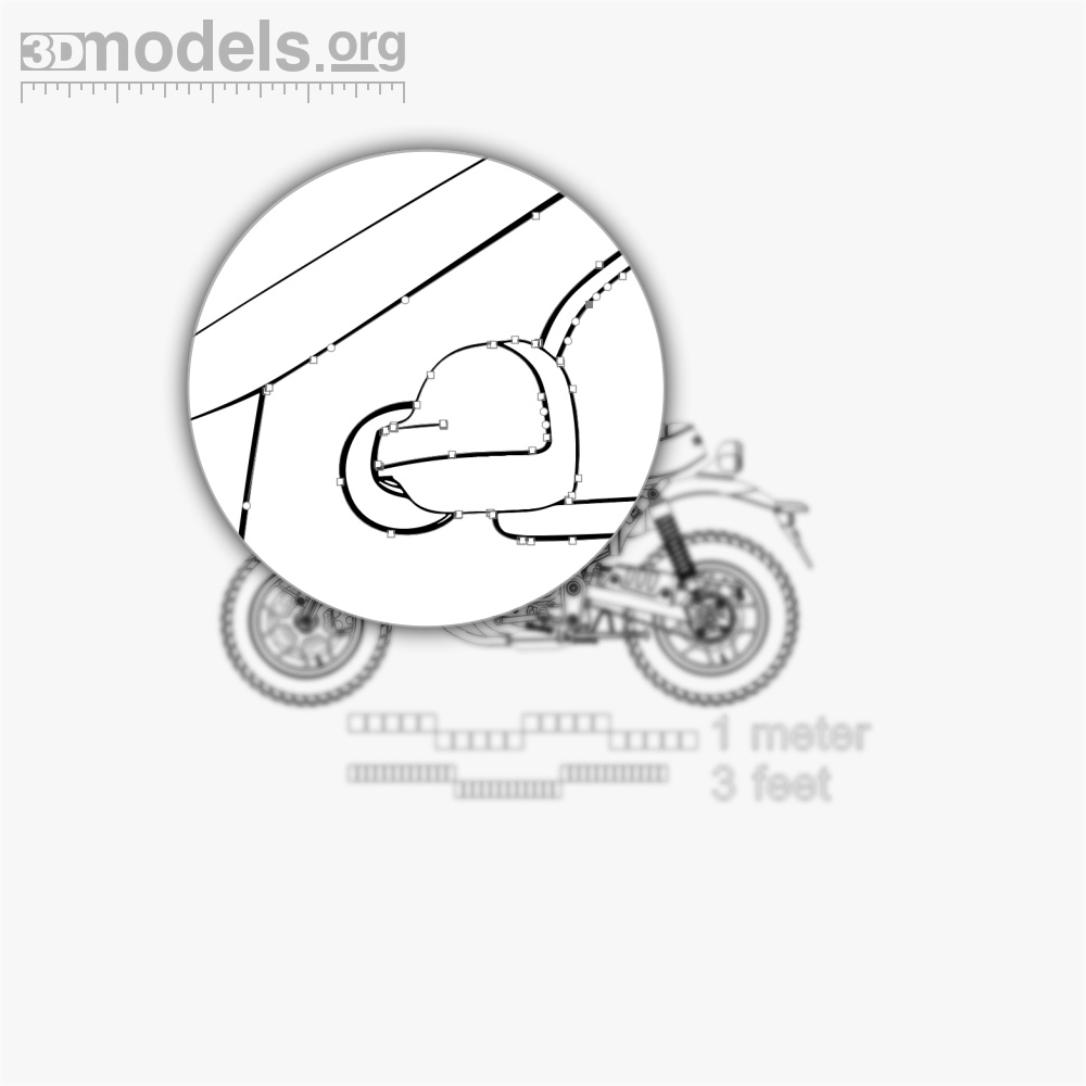 Honda Monkey 125 2019 Vector Blueprint - 3DModels.org