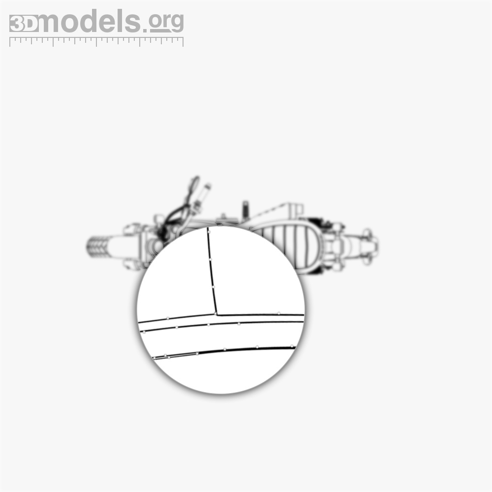 Honda Monkey 125 2019 Vector Blueprint - 3DModels.org