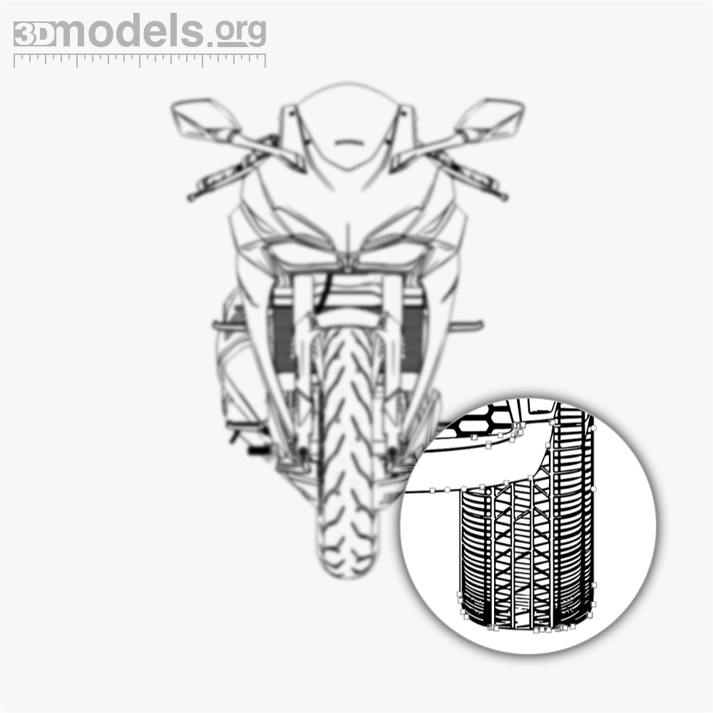 Honda CBR250RR 2020 Vector Blueprint - 3DModels.org