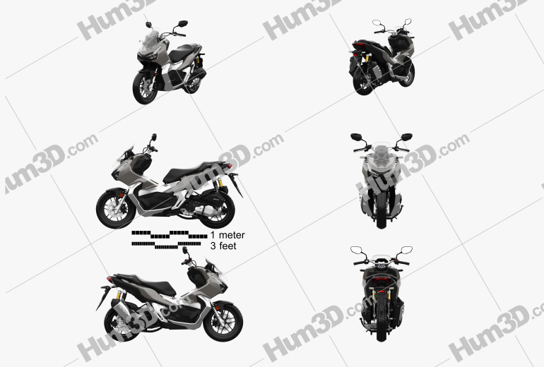 Honda ADV 150 2021 Blueprint Template - 3DModels.org
