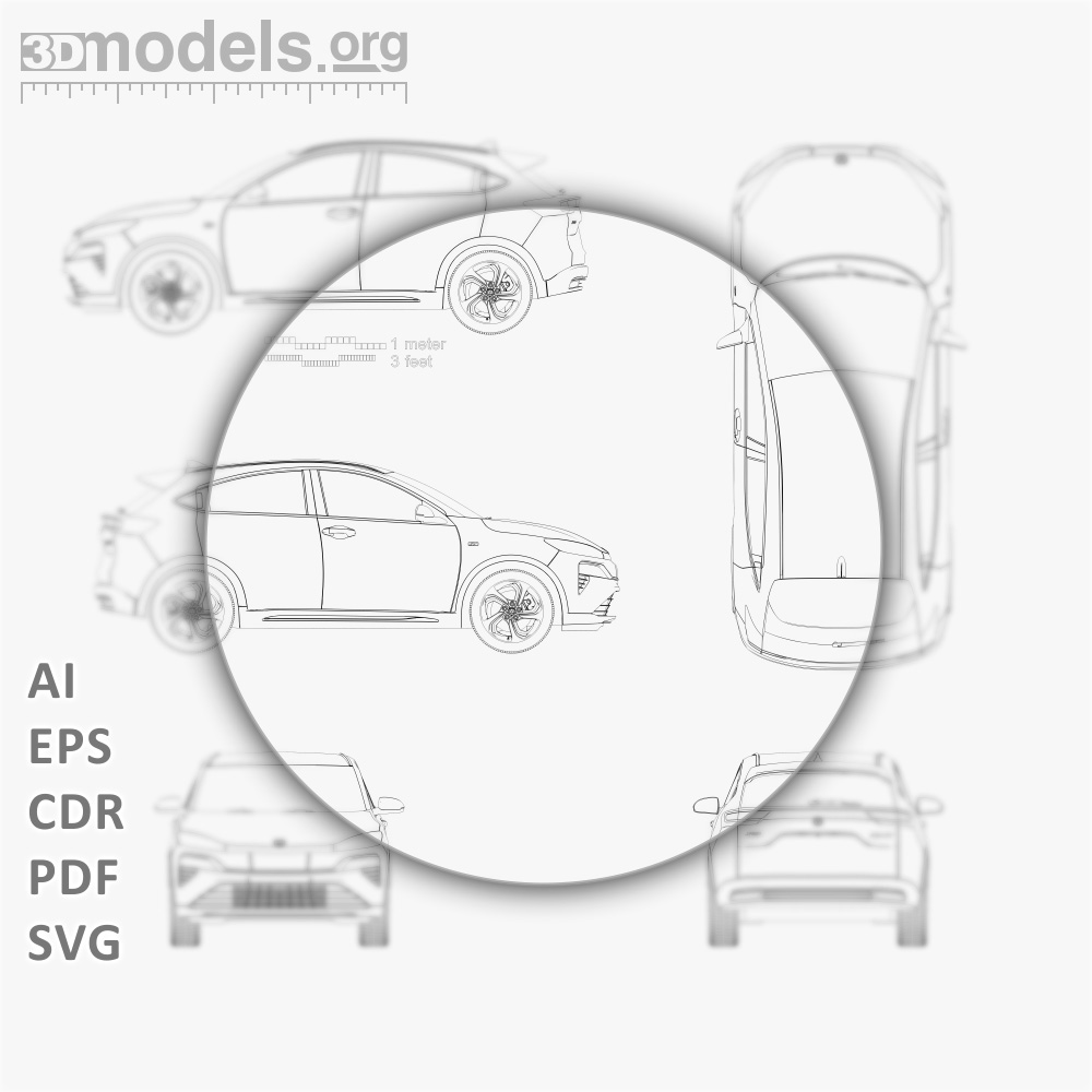Honda M-NV 2025 Vector Blueprint - 3DModels.org