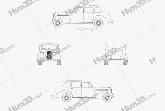 Limousine blueprints Download in PNG - 3DModels.org