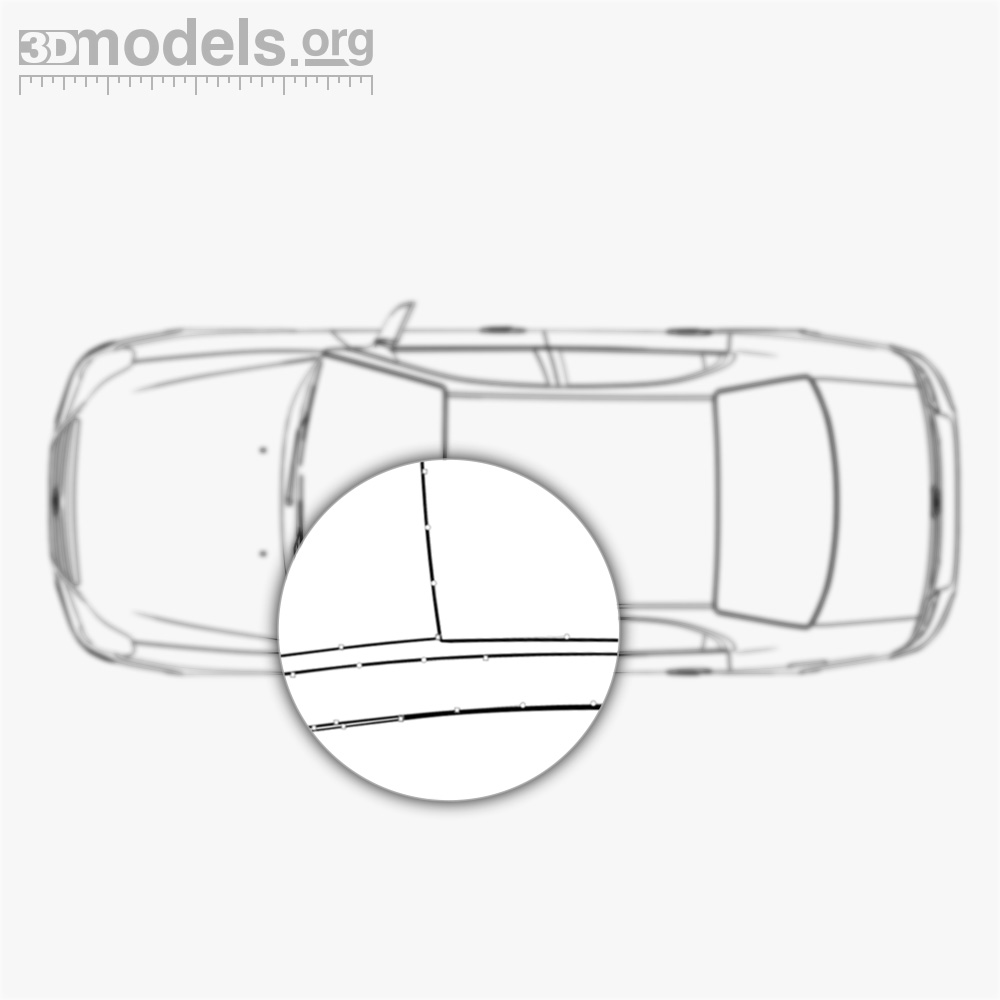 Hyundai Sonata Moinca (CN) 2014 Vector Blueprint - 3DModels.org