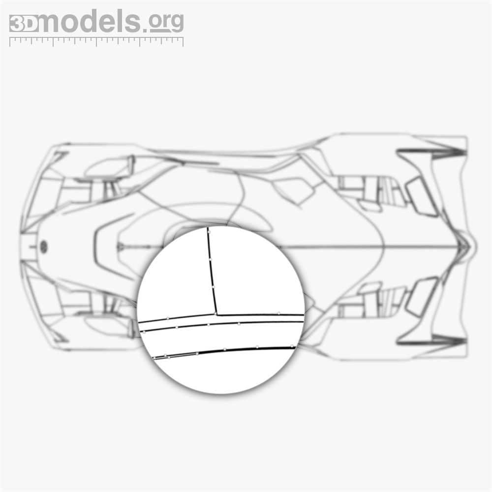 Hyundai N 2025 Vision Gran Turismo Vector Blueprint - 3DModels.org