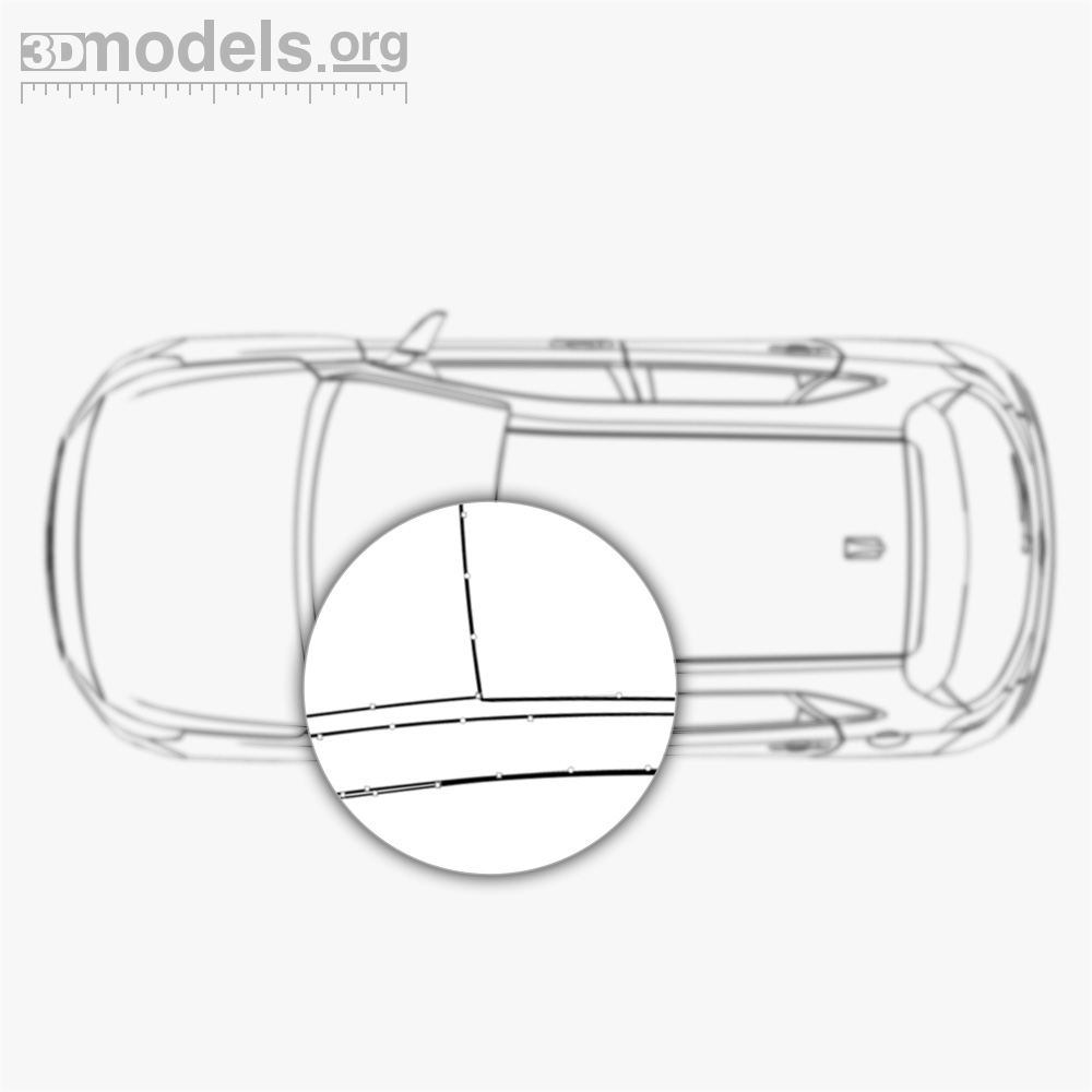 Hyundai i30 (Elantra) 5-door 2019 Vector Blueprint - 3DModels.org
