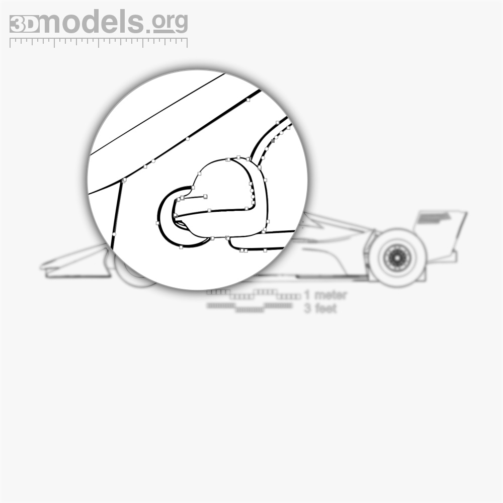 Indycar Short Oval 2018 Vector Blueprint - 3DModels.org