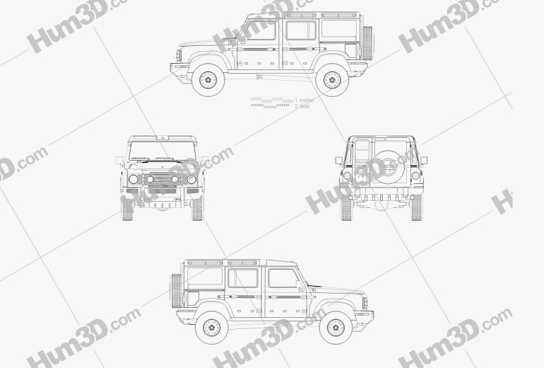 Ineos Grenadier 2022 Blueprint - 3DModels.org