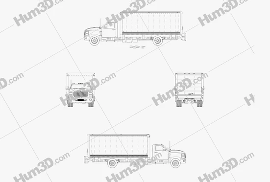 International truck blueprints Download in PNG - Page 2 - 3DModels.org